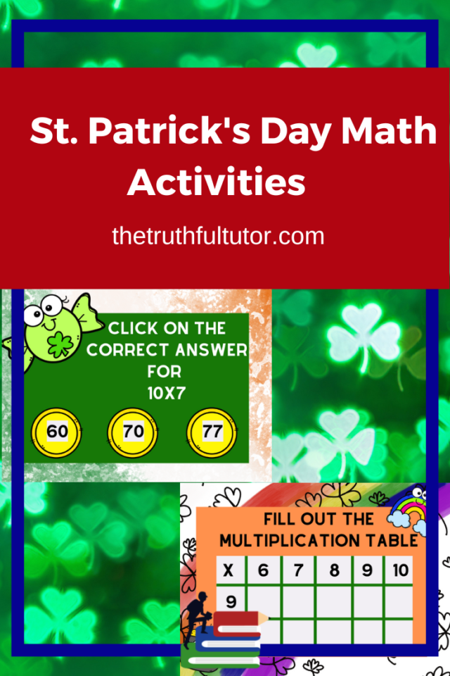 St. Patrick’s Day Math Activities - The Truthful Tutor